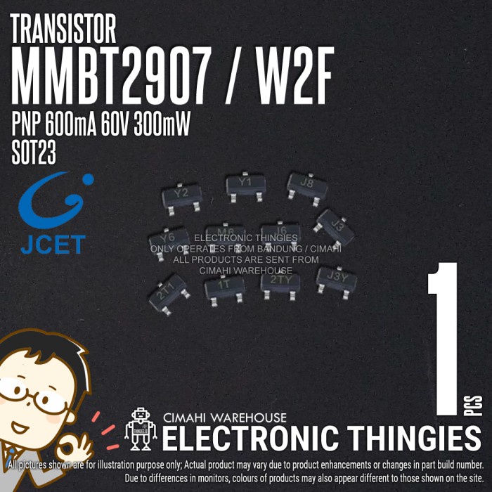 Jual MMBT2907 SOT23 JCET W2F TRANSISTOR SMD 2907 | Shopee Indonesia