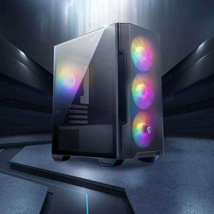 Jual MSI FORGE M100R ARGB TEMPERED MICRO ATX PC CASE CASING GAMING ...