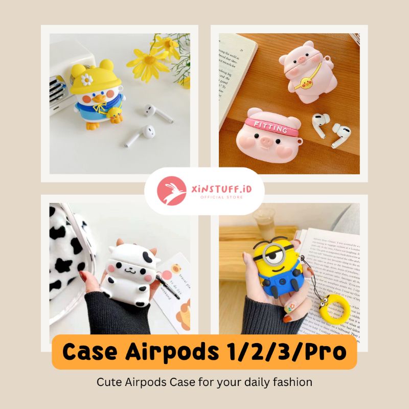 Jual Case Airpods 1/2/3/Pro Cute Character Case untuk airpods 1 / airpods 2 / airpods 3/ airpods ...