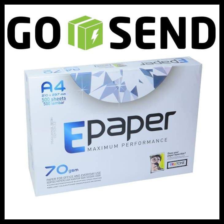 Jual KERTAS EPAPER 70GR A4 GOSEND GRAB INSTAN ONLY / KERTAS FOTOCOPY ...