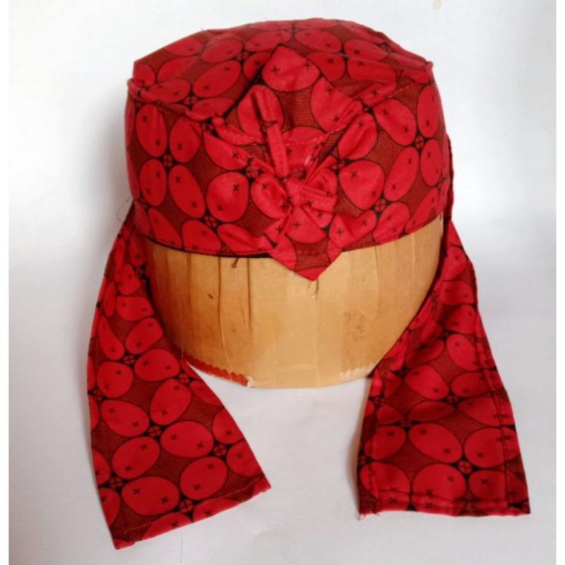 Jual Blangkon Pria Warna Merah Batik Model Iket Khas Solo | Shopee ...