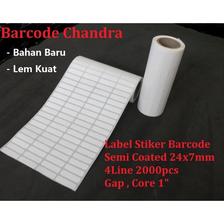 Jual Semi Coated 24x7mm 4Line 2000pcs Gap 2mm ,Core 1 Inchi / Label ...