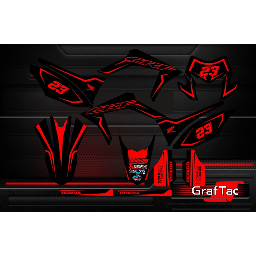 Jual Stiker Striping Motor Decal Crf 150 l Full Body MOTIF KEREN ...