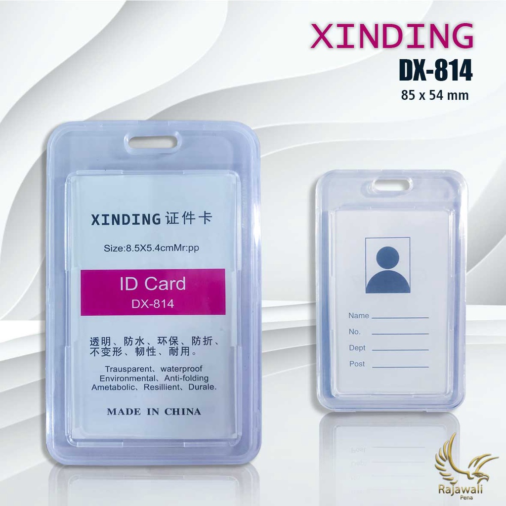 Jual Tempat ID Card Holder Transparant Buka Tutup Potrait XINDING DX-814 (isi 10 pcs ) | Shopee ...
