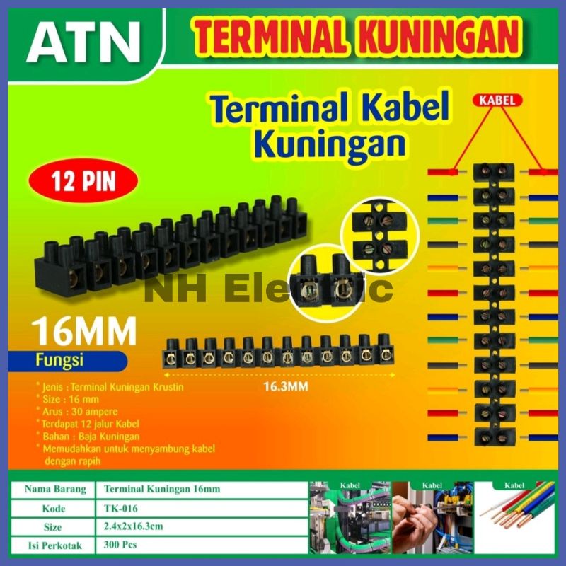 Jual Terminal 16mm - Rustin 16mm - Terminal Kabel 16mm Hitam Atn ...