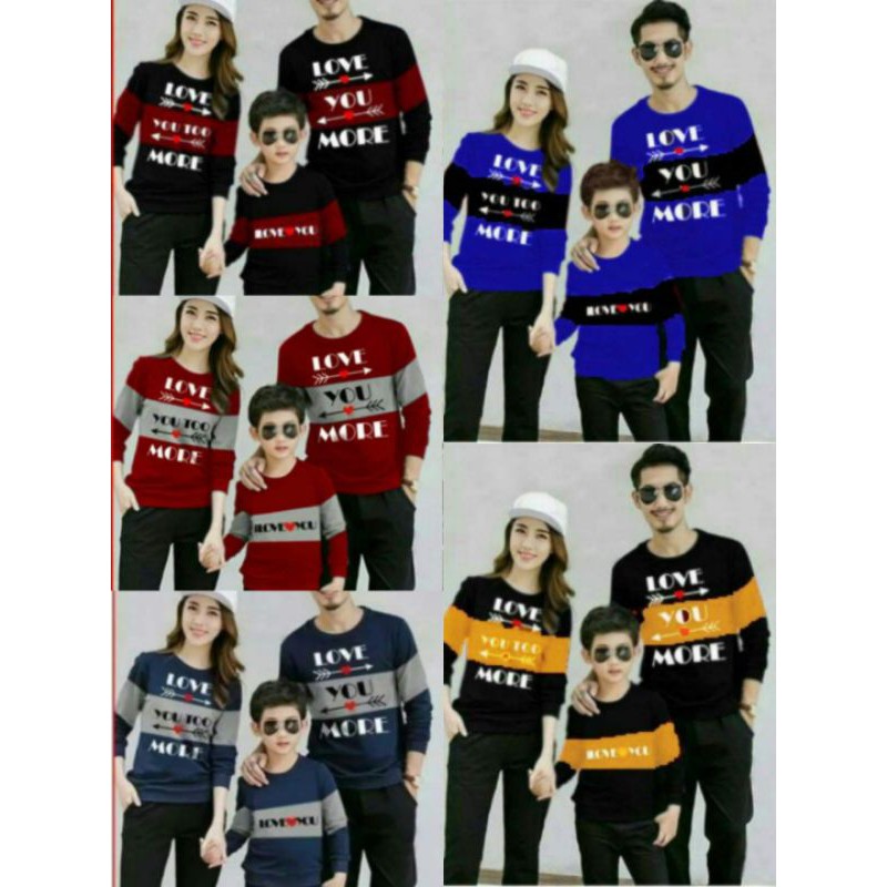 Jual KAOS KELUARGA LOVE YOU MORE / FAMILY COUPLE LOVE MORE / BAJU ...