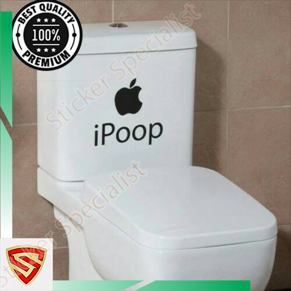 Jual Stiker Sticker Toilet WC Kamar mandi (ipoop poop apple) | Shopee ...