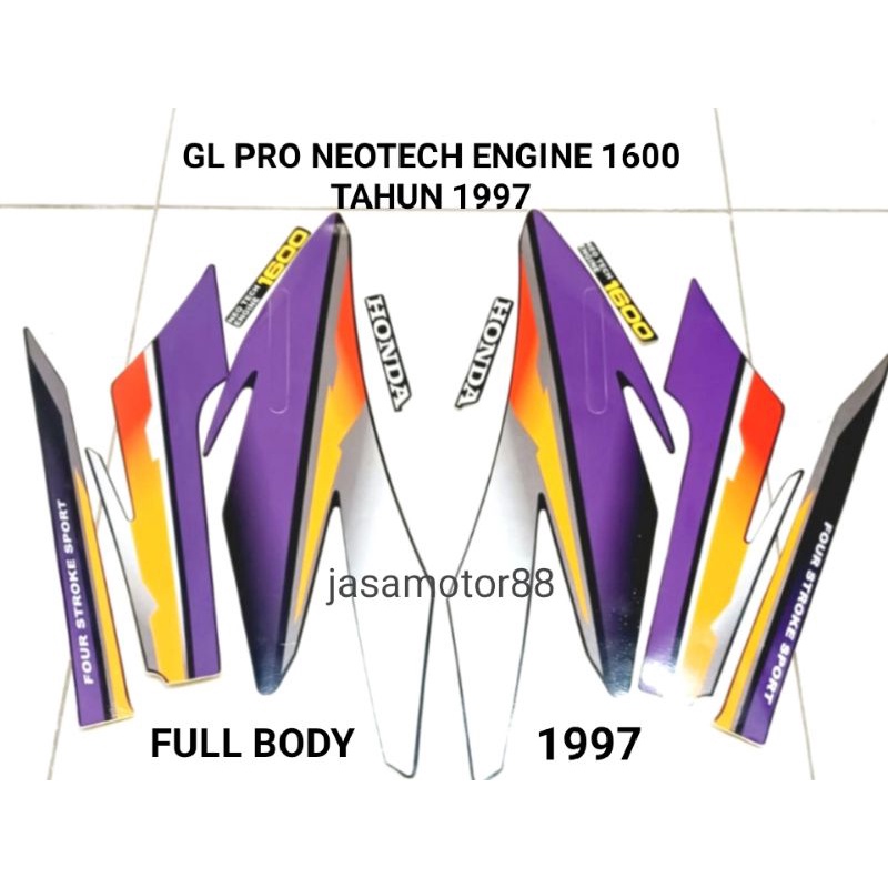 Jual LIS BODY STIKER GL PRO NEOTECH ENGINE 1600 TAHUN 1997 WARNA KUNING ...