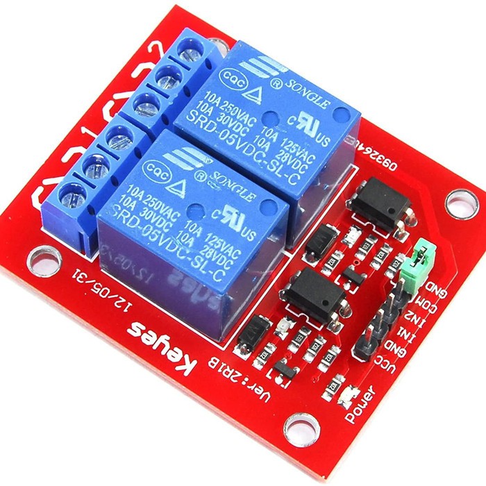 Jual KEYES 5V 2 CHANNEL RELAY MODULE MD-002 250V AC 30V DC FUNDUINO ...