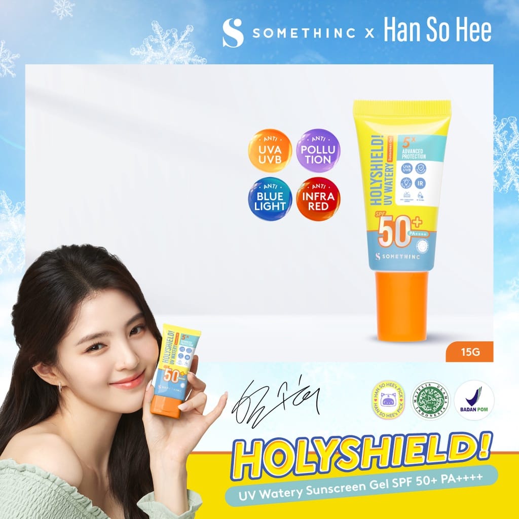 Jual SOMETHINC Holyshield UV Watery Sunscreen Gel SPF 50+ PA++++ 15g ...