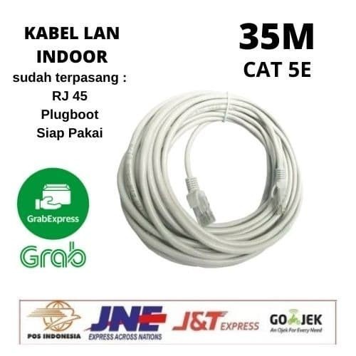 Jual Kabel LAN UTP INDOOR Cat 5e 35 Meter Terpasang Rj45 Dan Plugboot ...