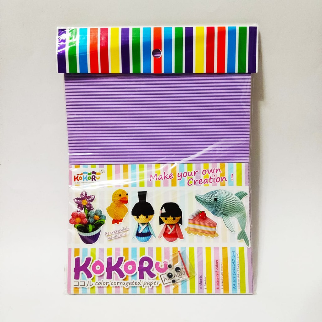 Jual kertas kokoru A4 color corrugated paper craft | Shopee Indonesia