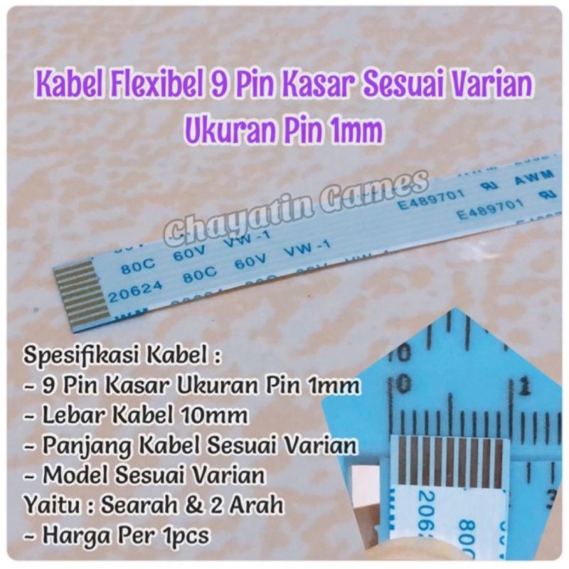 Jual Kabel Flexibel 9 Pin Kasar Ukuran Pin 1mm Searah Panjang 13cm ...