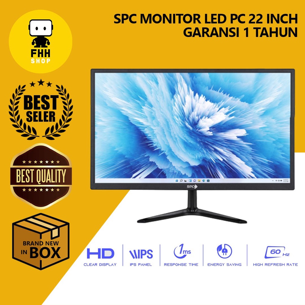 Jual SPC Monitor LED PC 22 Inch Komputer HD IPS HDMI - Garansi 1 Tahun ...
