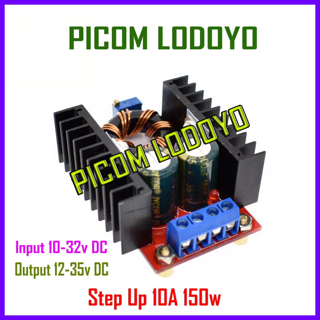 Jual Step Up 10A 150w DC to DC Boost Converter Adjustable Regulator ...