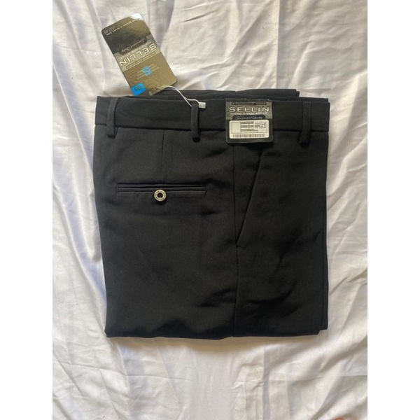 Jual Celana Bahan Pria Sepan Formal Reguler Fit Standar Panjang Dasar ...