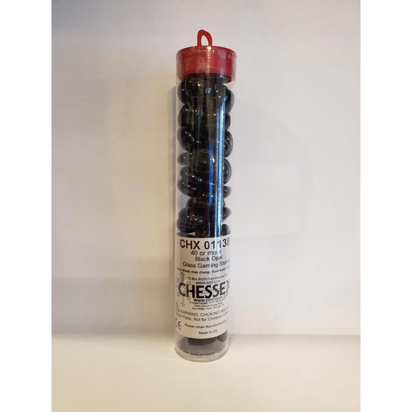 Jual Chessex Crystal Glass Gaming Stone Tube Black Opal 40PCS (CHX ...