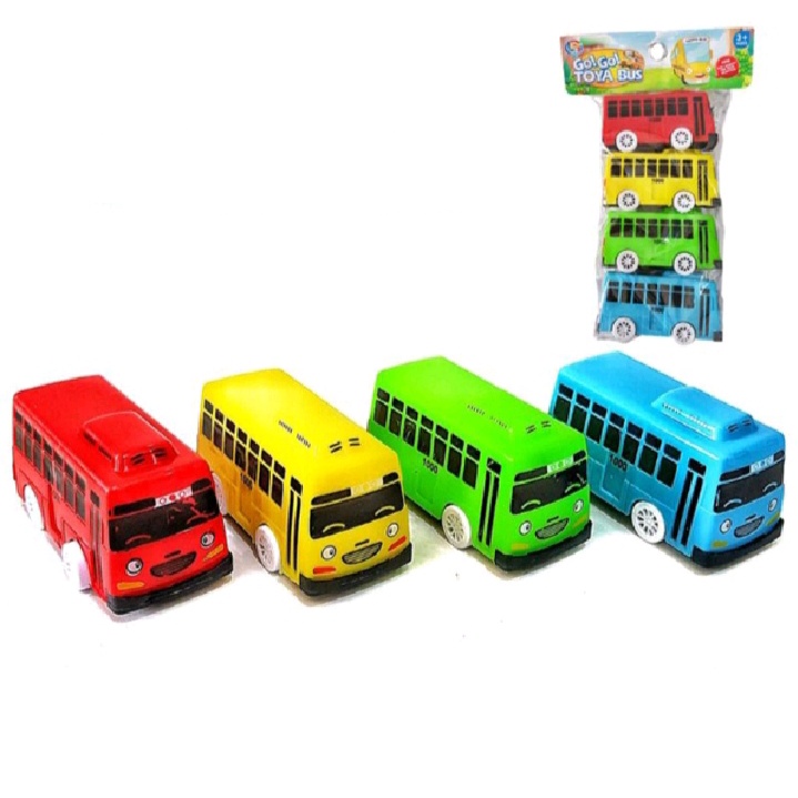 Jual Mainan Bus Tayo / Bus Mini Toya Isi 4 | Shopee Indonesia