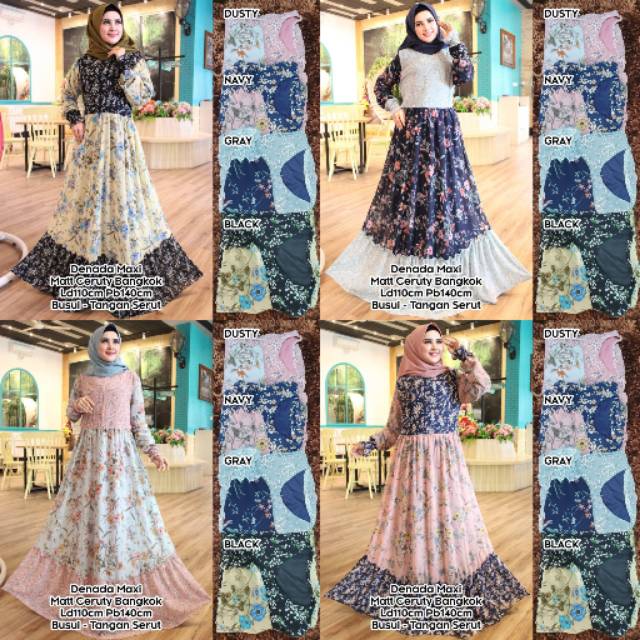 Jual Maxi denada maxy dress sabyan milea lea maryam vayla sara dulca ...