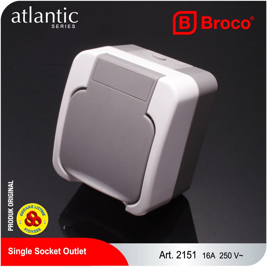 Jual Broco Stop Kontak Weatherproof 2151 Atlantic Waterproof Socket ...