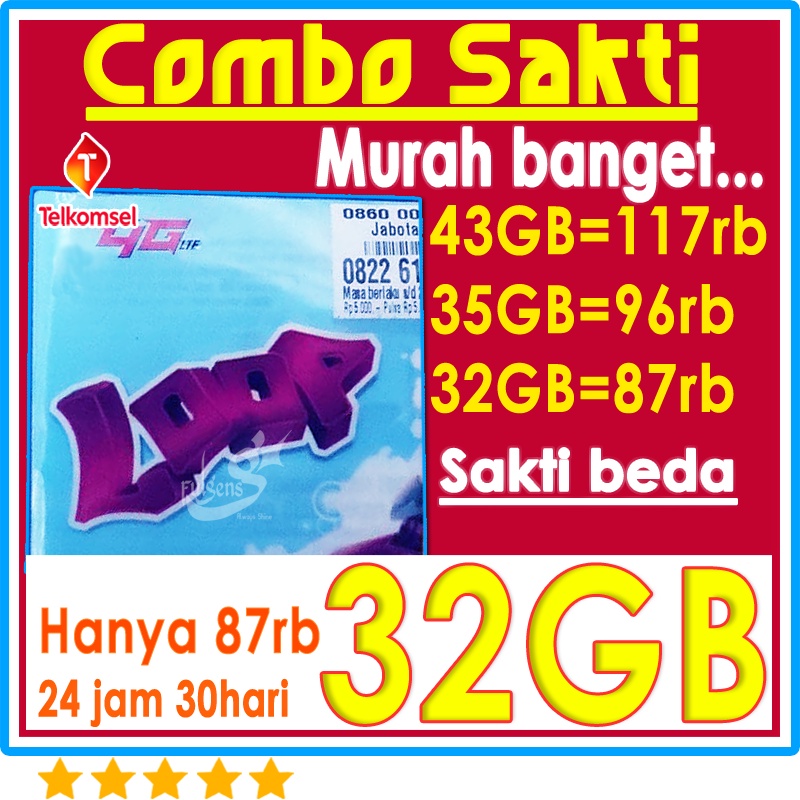 Jual #T9 Kartu Sakti Telkomsel As Loop Kartu Sakti Combo | Shopee Indonesia