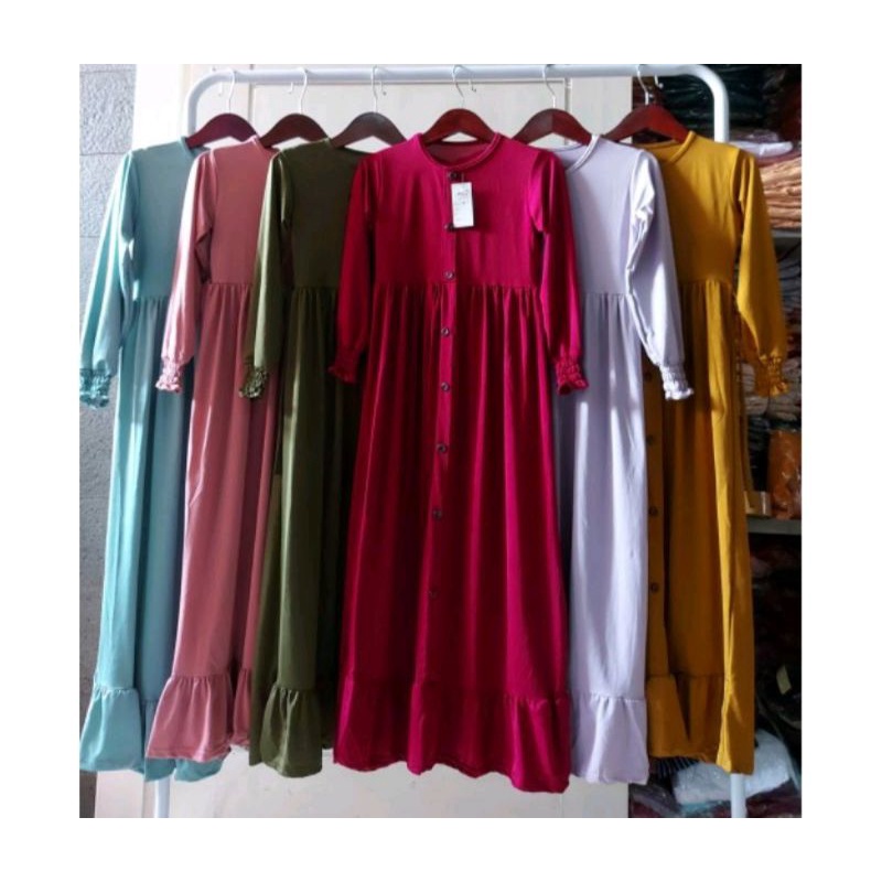 Jual gamis kancing anak 8-13tahun | Shopee Indonesia