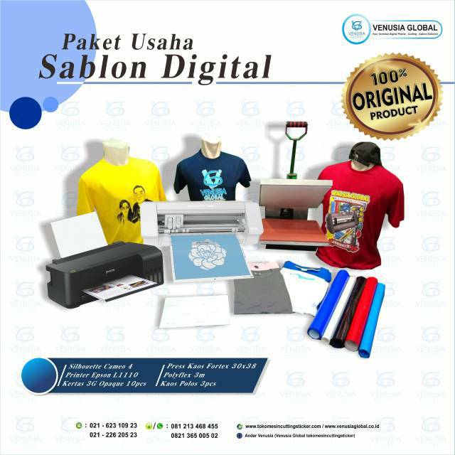 Jual Paket Sablon Kaos Digital Cutting dan Print untuk Distro Jersey ...