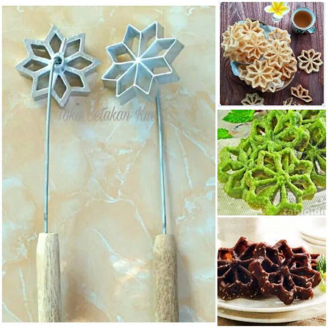 Jual Cetakan kue lamtari kue kembang goyang model bintang besar D10 ...