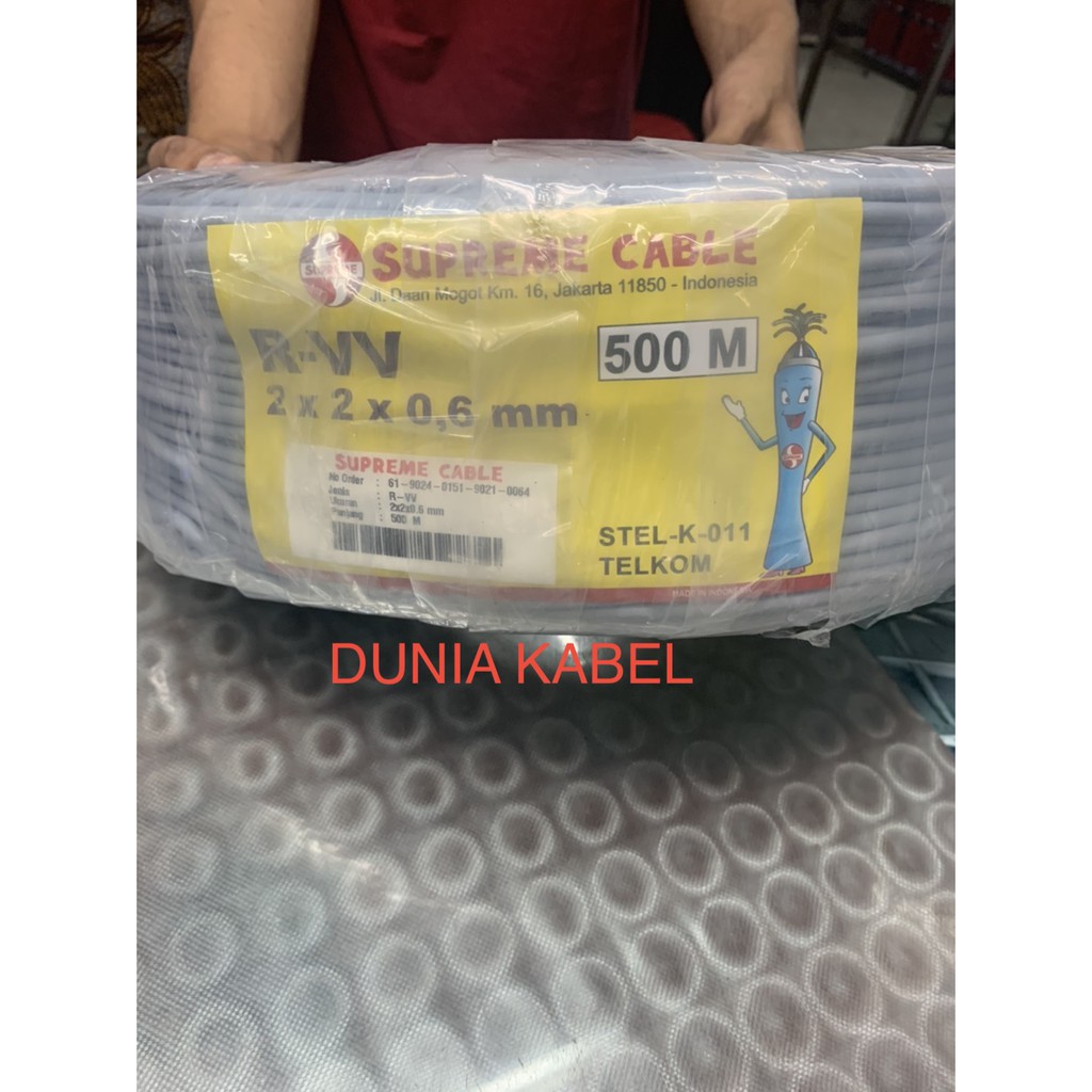 Jual Kabel Telpon Telepon Telfon Supreme isi 4 (2x2x0.6) @50 meter ...