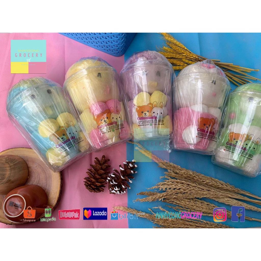 Jual cotton candy boneka permen kapas permen anak anak lucu gulali ...