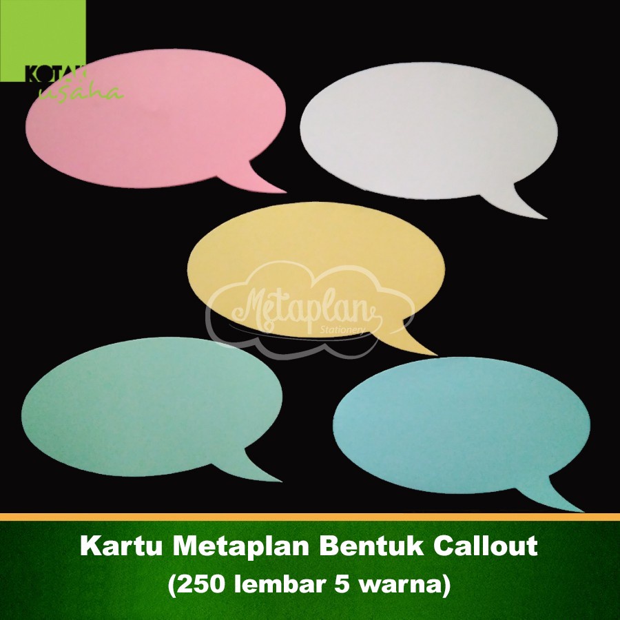 Jual Kartu Metaplan Bentuk Callout (250 lembar 5 warna) | Shopee Indonesia