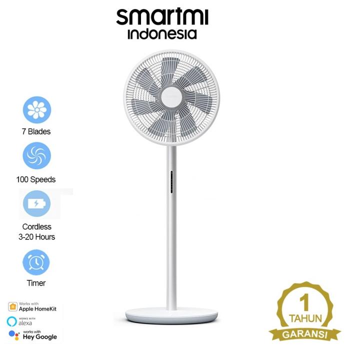 Jual Smartmi Standing Fan 3 Portable 100 Speed Wireless App Screen ...