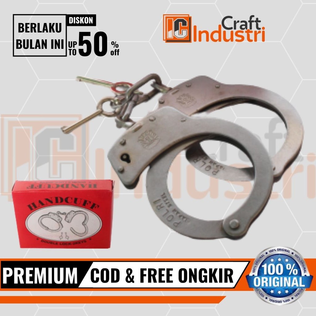 Jual BORGOL TANGAN STAINLESS HANDCUFF ATRIBUT POLRI SECURITY SATPAM ...