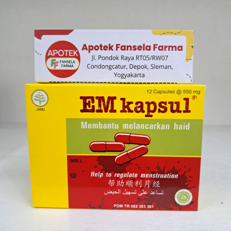 Jual EM KAPSUL melancarkan Haid Menstruasi Datang Bulan | Shopee Indonesia