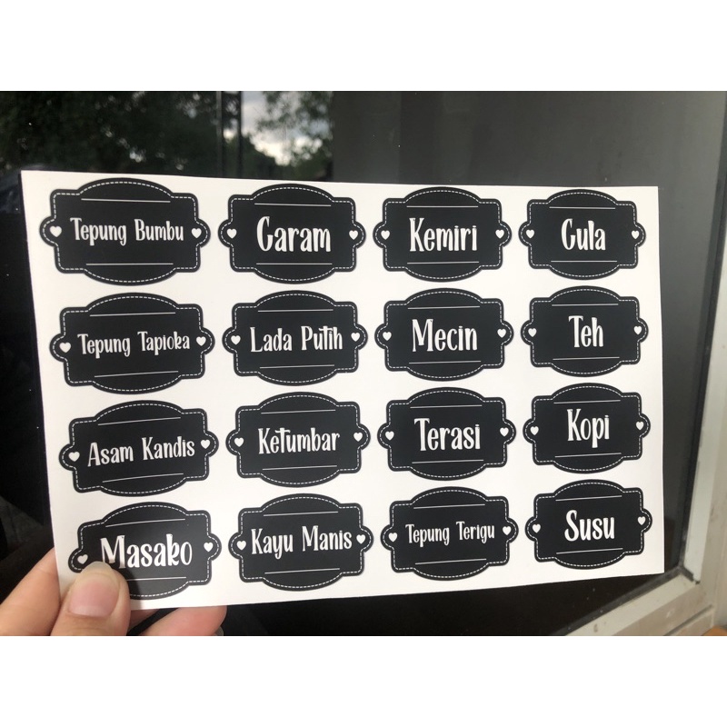 Jual stiker bumbu dapur minimalis | Shopee Indonesia