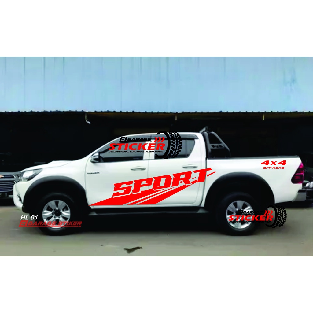 Jual Stiker mobil hilux cutting sticker mobil hilux strada triton dll ...