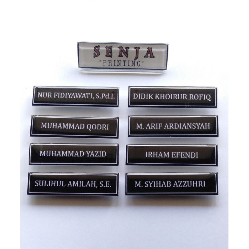 Jual Custom Name tag Satuan Kantor Sekolah Instansi Bumn Pns | Shopee ...