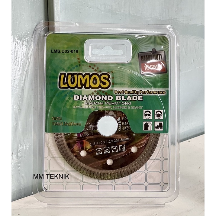 Jual Diamond Blade 105 mm Lumos Diamond Blade Hijau Batik Mata Pisau ...