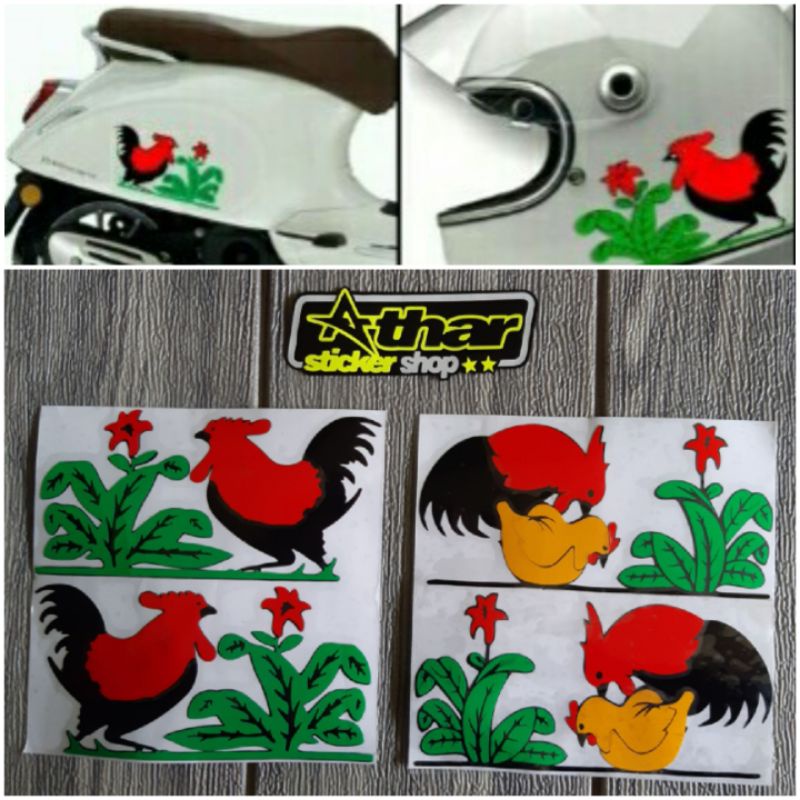 Jual STICKER AYAM JAGO CUTTING STICKER CUTTING MOTOR CUTTING STICKER ...