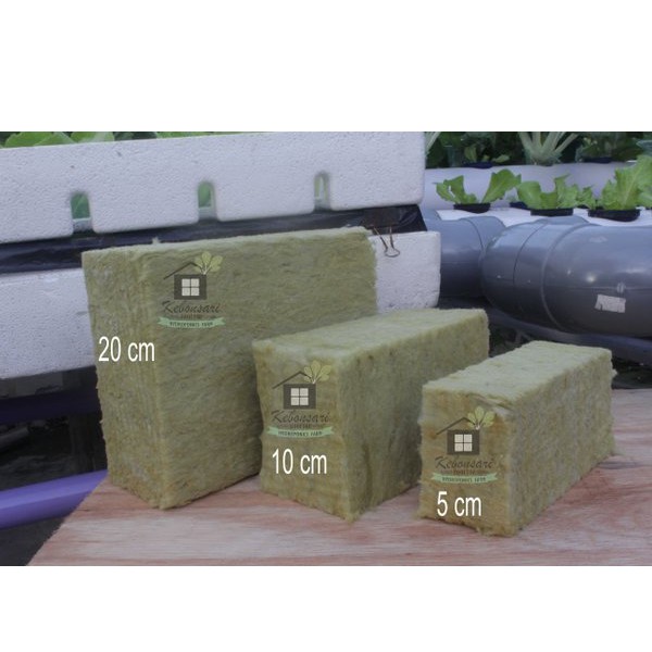 Jual ROCKWOOL HIDROPONIK 10cm/ROCKWOOL 10cm | Shopee Indonesia