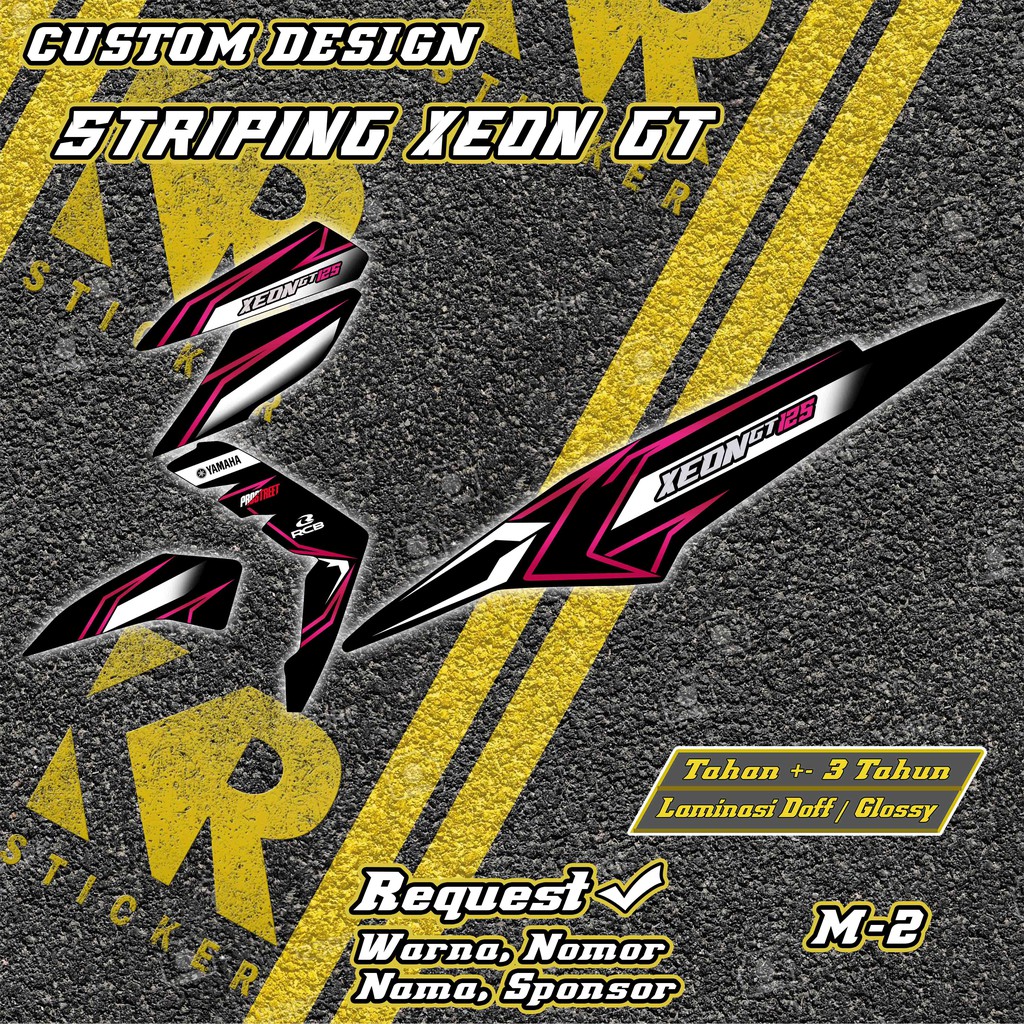 Jual Stiker Striping Xeon GT 125 Custom desain | Stiker Xeon GT sticker ...