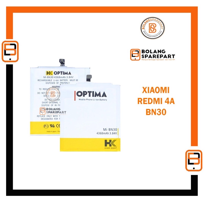 Jual BATERAI BATRE XIAOMI REDMI 4A BN30 HK OPTIMA DOUBLE IC | Shopee ...