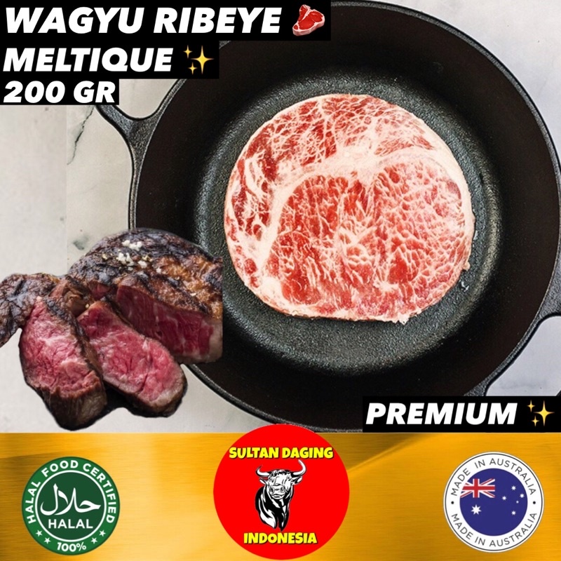 Jual WAGYU RIB EYE MELTIQUE STEAK 200 GRAM IMPORT DARI AUSTRALIA ...