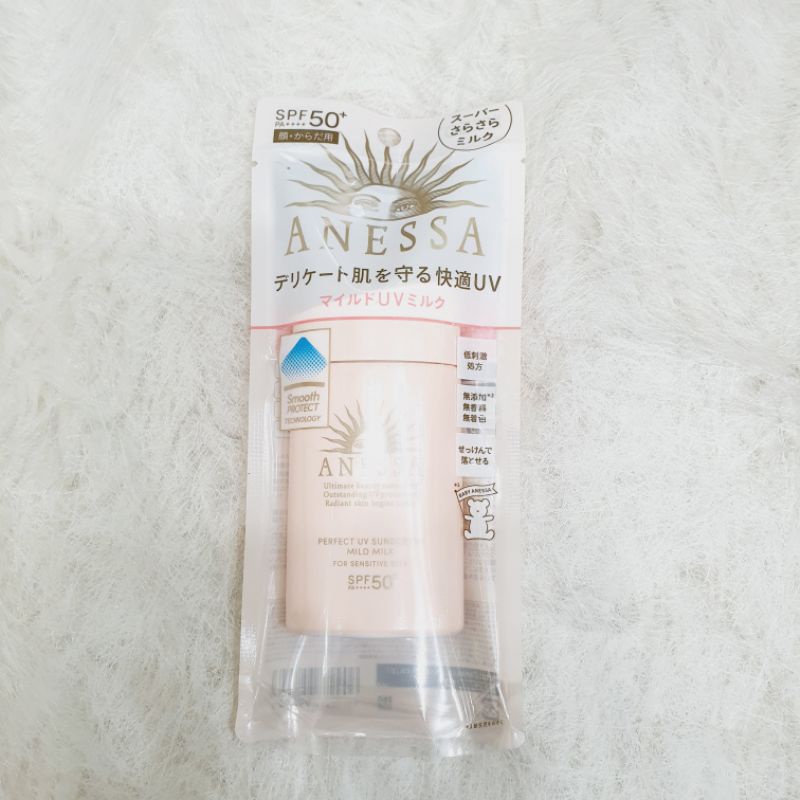 Jual Anessa perfect UV sunscreen mild milk spf 50+ pa++++ | Shopee ...