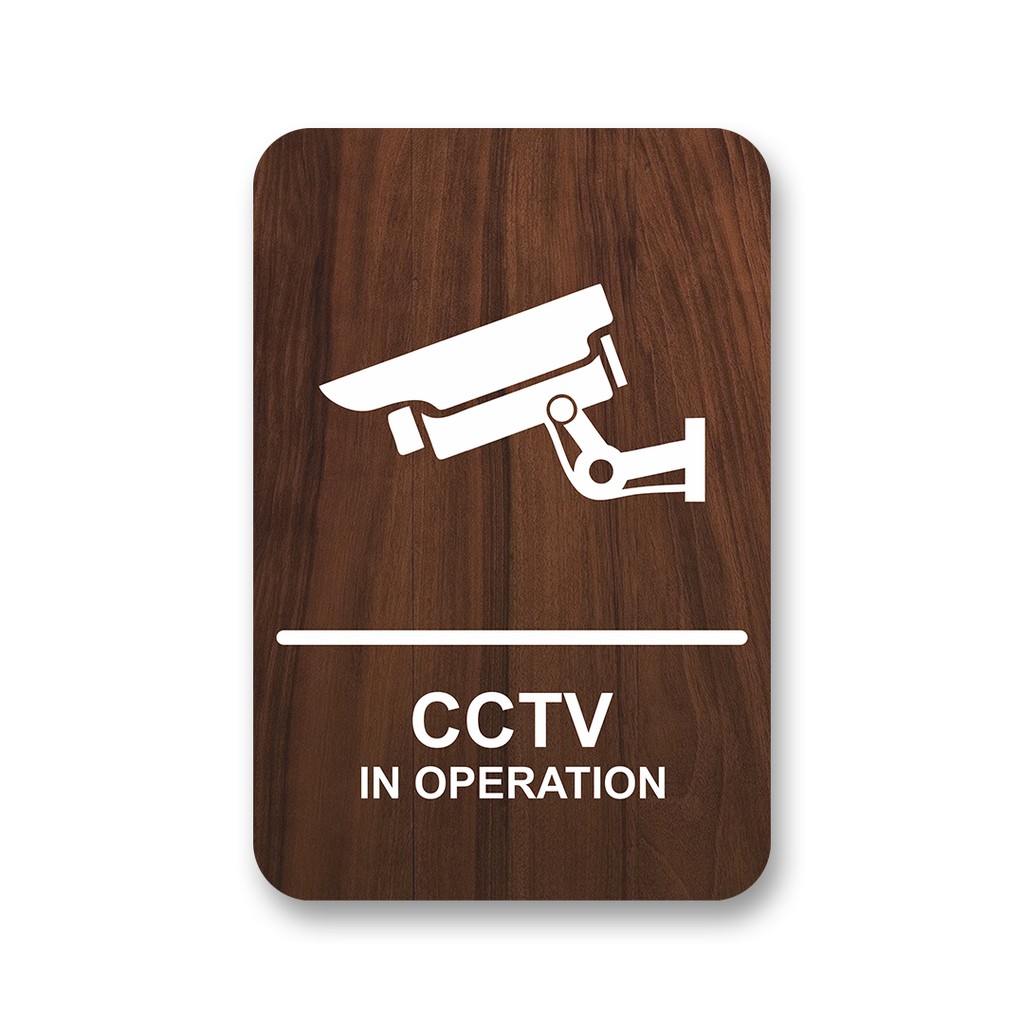 Jual cctv in operation sign - sign system cctv - wall sign system ...