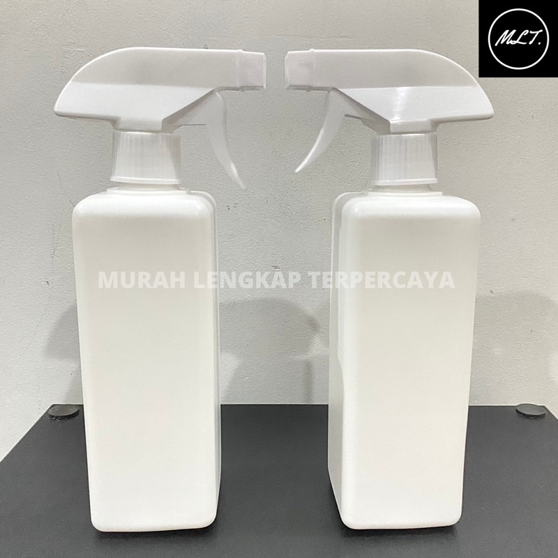 Jual BOTOL HDPE 500ML KOTAK PUTIH KISPRAY SPRAY TRIGGER SEMPROT 500 ML HDPE SPRAY TRIGGER HDPE ...