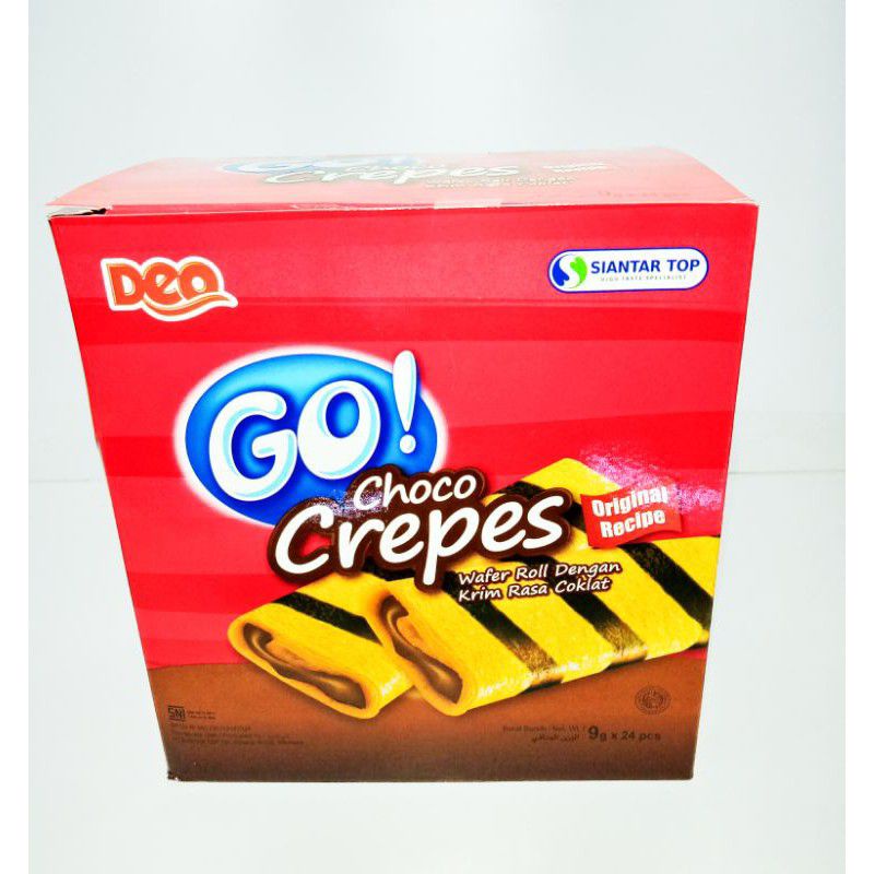 Jual DEO GO CHOCO CREPES 1 BOX ISI 24 GOCREPES WAFER ROLL GO KREPES ...