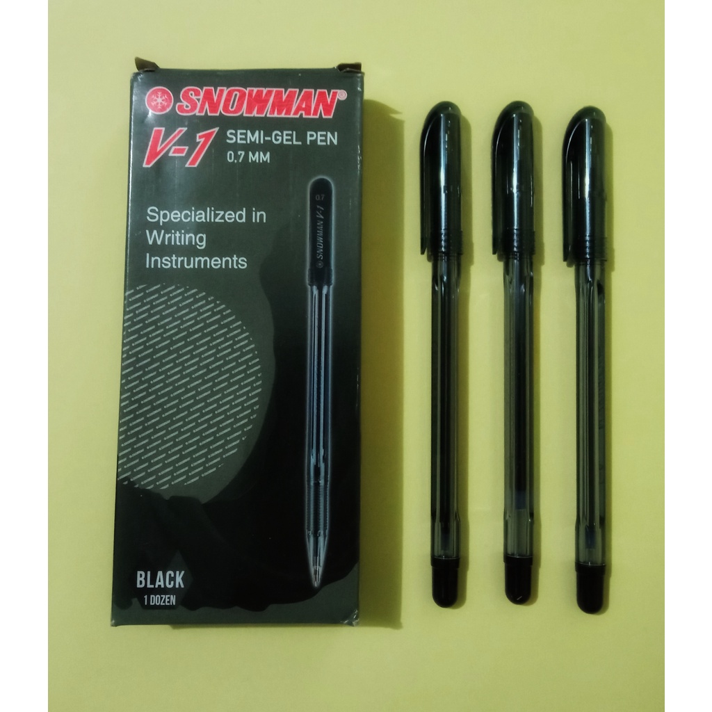Jual Bolpoint snowman V1 Hitam//pulpen snowman V1 0,7mm | Shopee Indonesia
