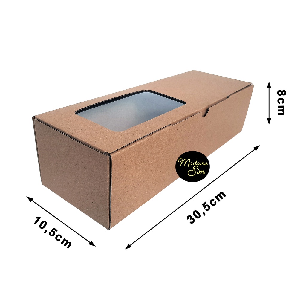 Jual KOTAK KUE - CAKE BOX - DUS BOLU 30x10x8 - JENDELA (ISI : 10 PCS ...