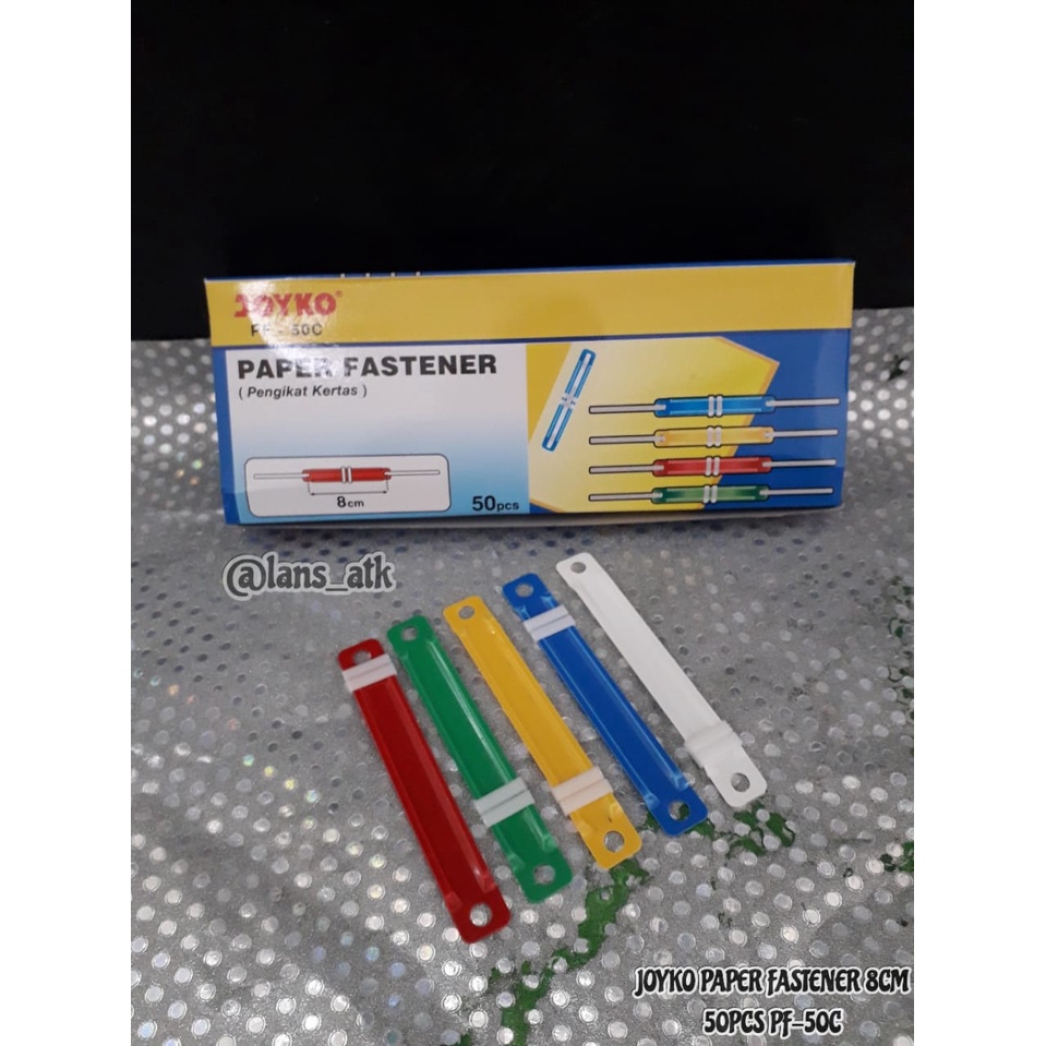 Jual Paper Fastener Pengikat Kertas Joyko PF-50C Color Isi 50 Pcs ...